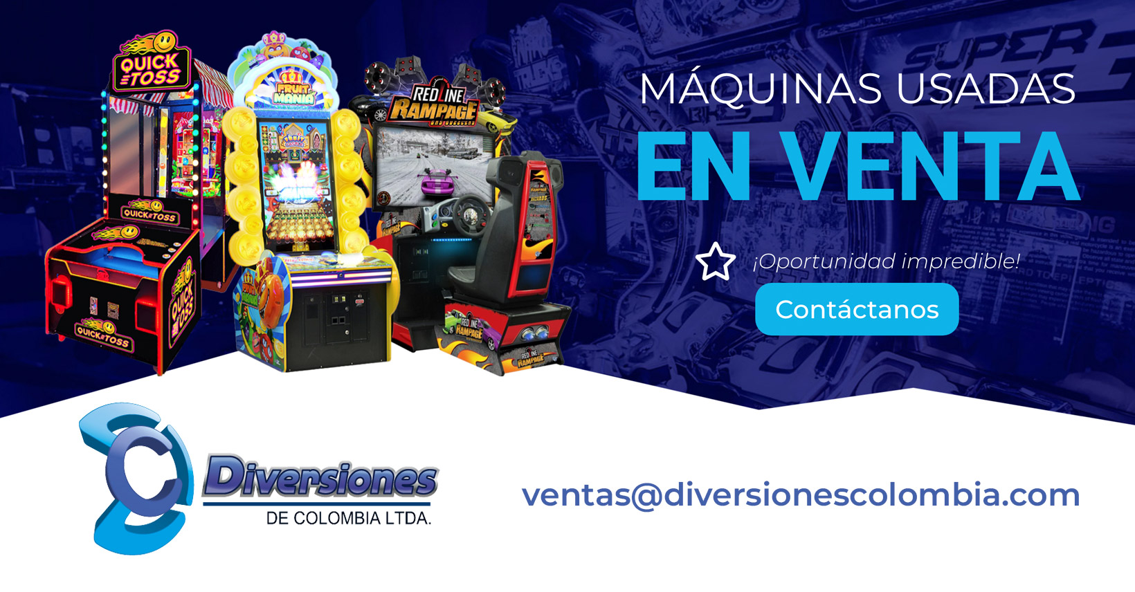 Diversiones de Colombia – Venta de máquinas usadas